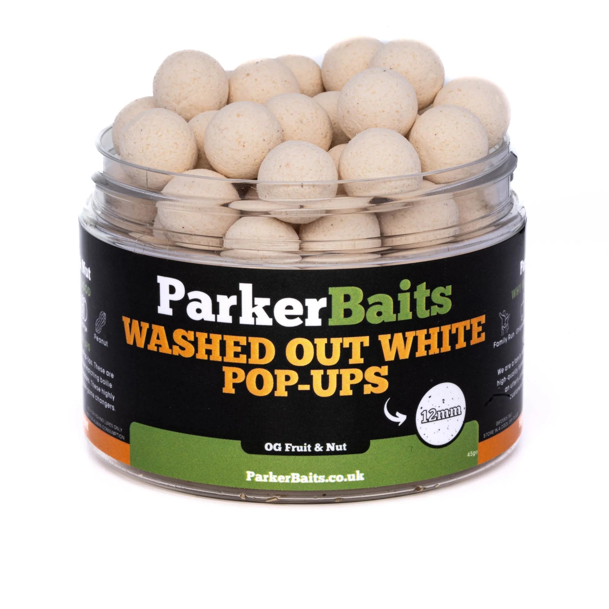 Parker Baits Washed Out White Pop-Ups 15mm – The Tackle Company
